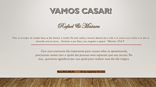 Vamos casar! | Vaquinhas online