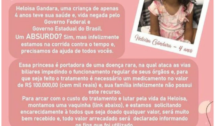 Ajudar Heloísa gandarra | Vaquinhas online