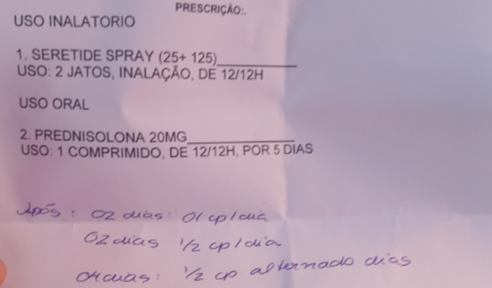 Ajuda para comprar uma bombinha Seredite para tratamento de asma ...