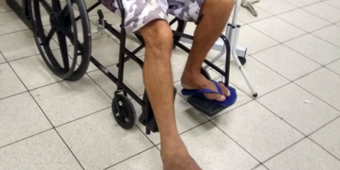 Prótese perna esquerda cadeirante | Vaquinhas online
