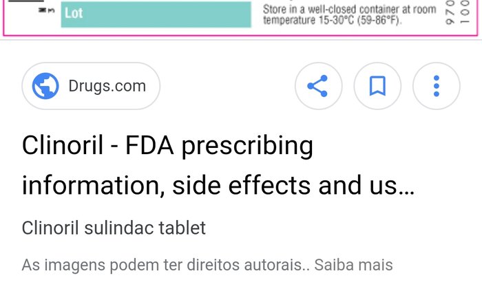 Clinoril/Sulindaco | Vaquinhas online