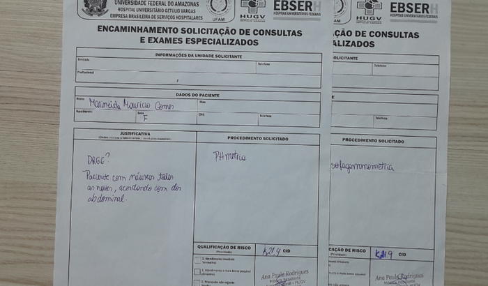 Estou encarecidamente pedindo uma ajuda para realizar dois exames pré ...